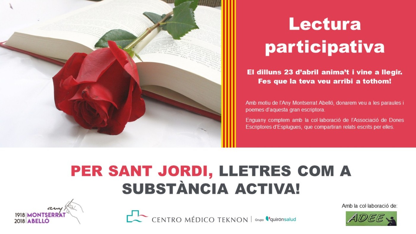 Diada de Sant Jordi participativa para compartir letras y emociones ...