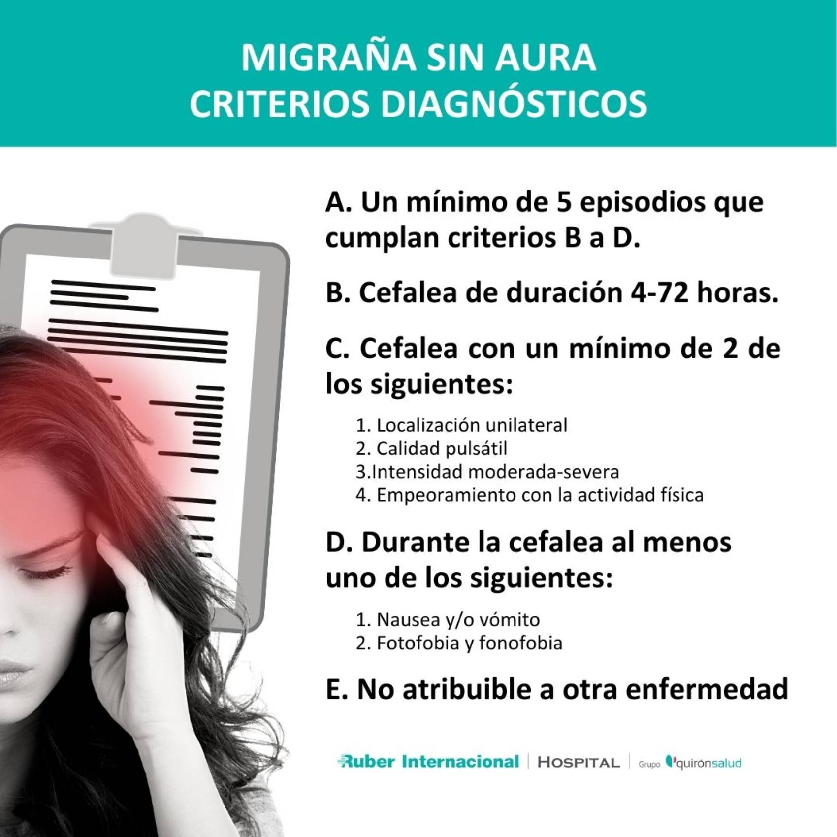 Migraña: causas, diagnóstico y tratamiento.